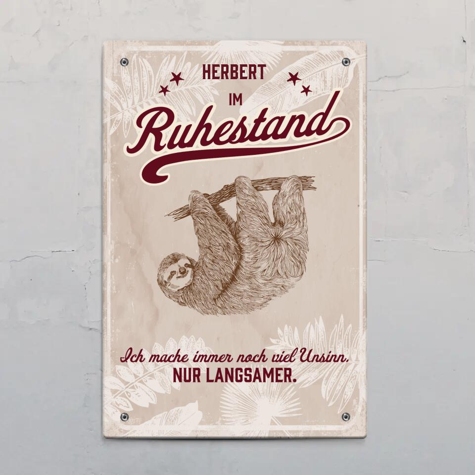 Love & Faith Personalisiertes Schild für Rentner - Geschenk für ...