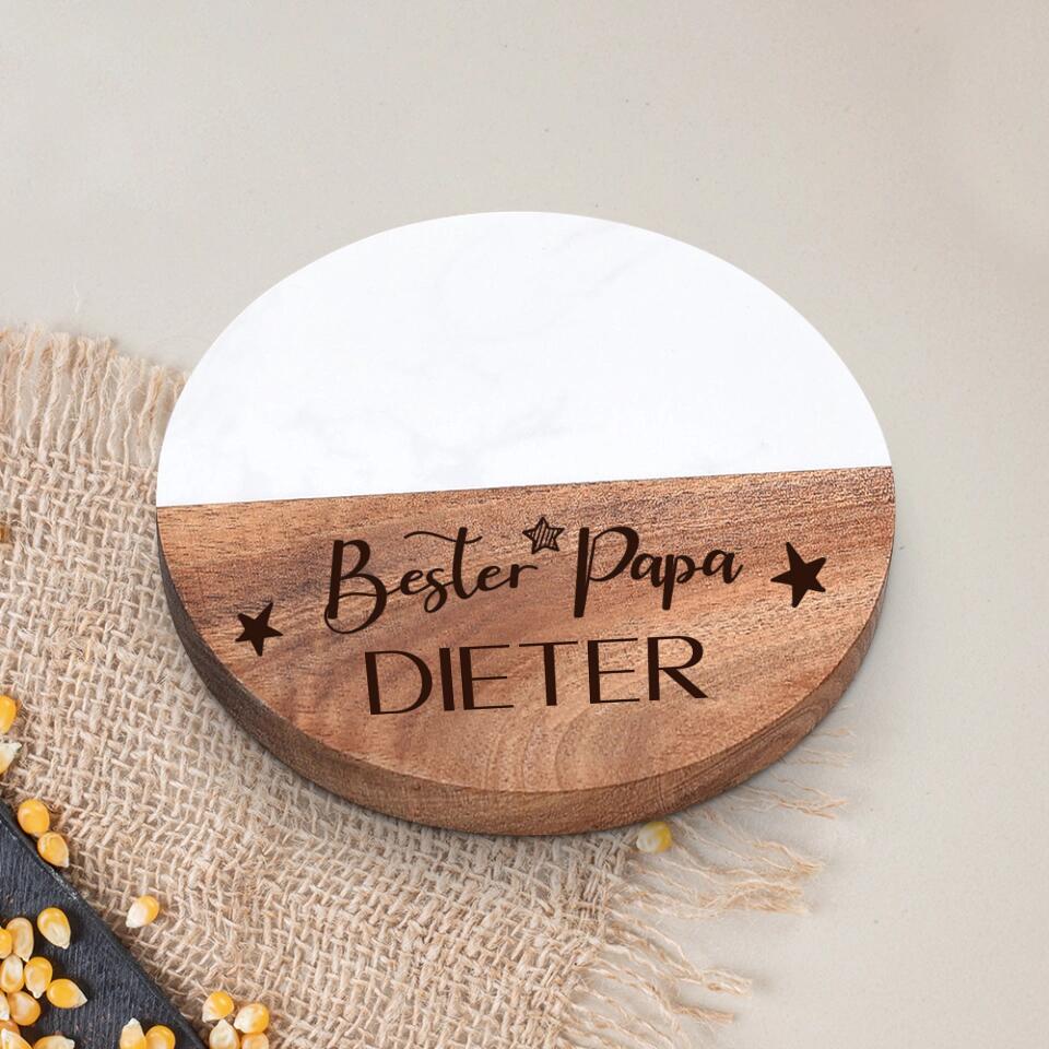 Personalisierter Holz/Marmor Untersetzer - Die Besten - Familien-Holz ...