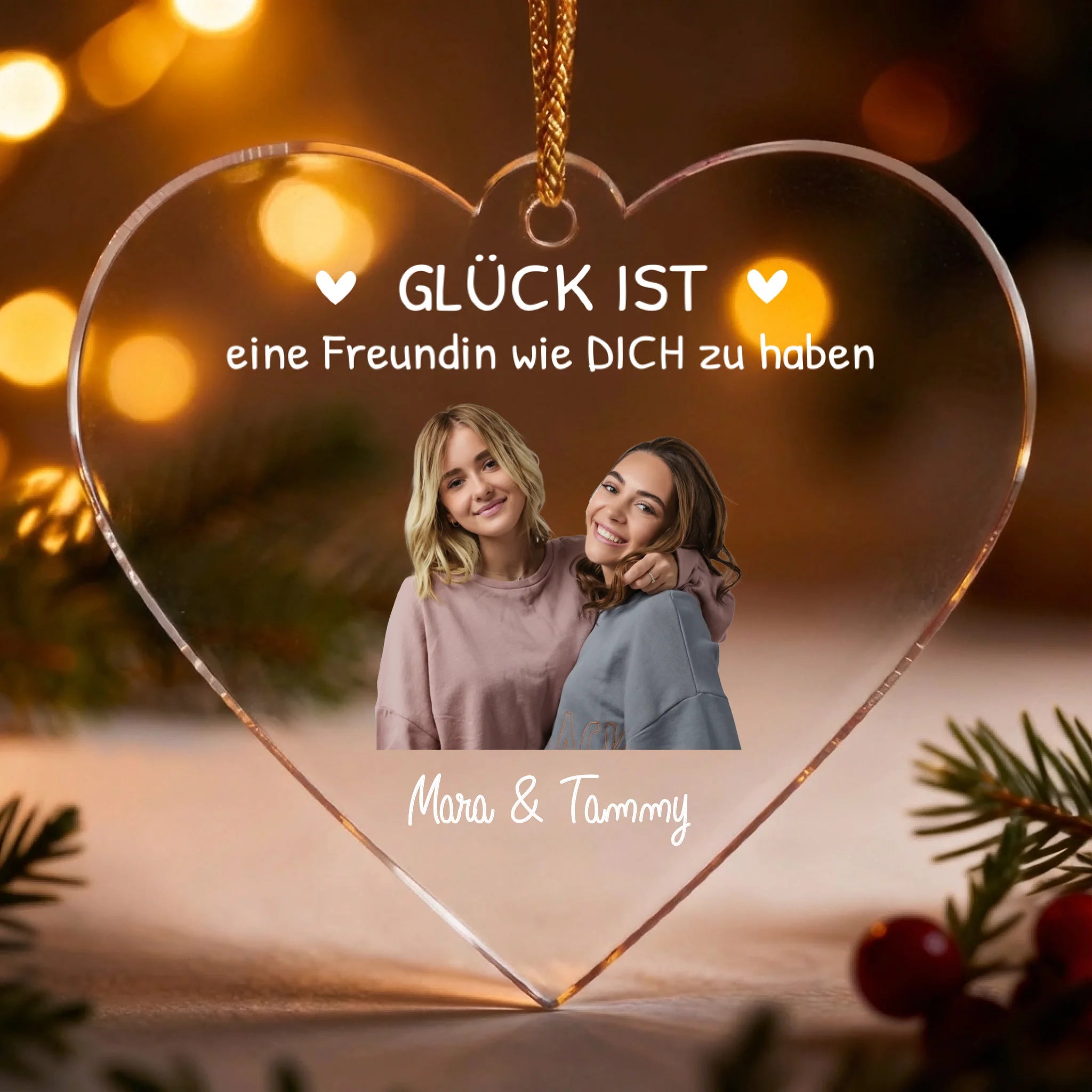 Beste Freundinnen - Personalisiertes Acryl Ornament für Freundinnen un ...